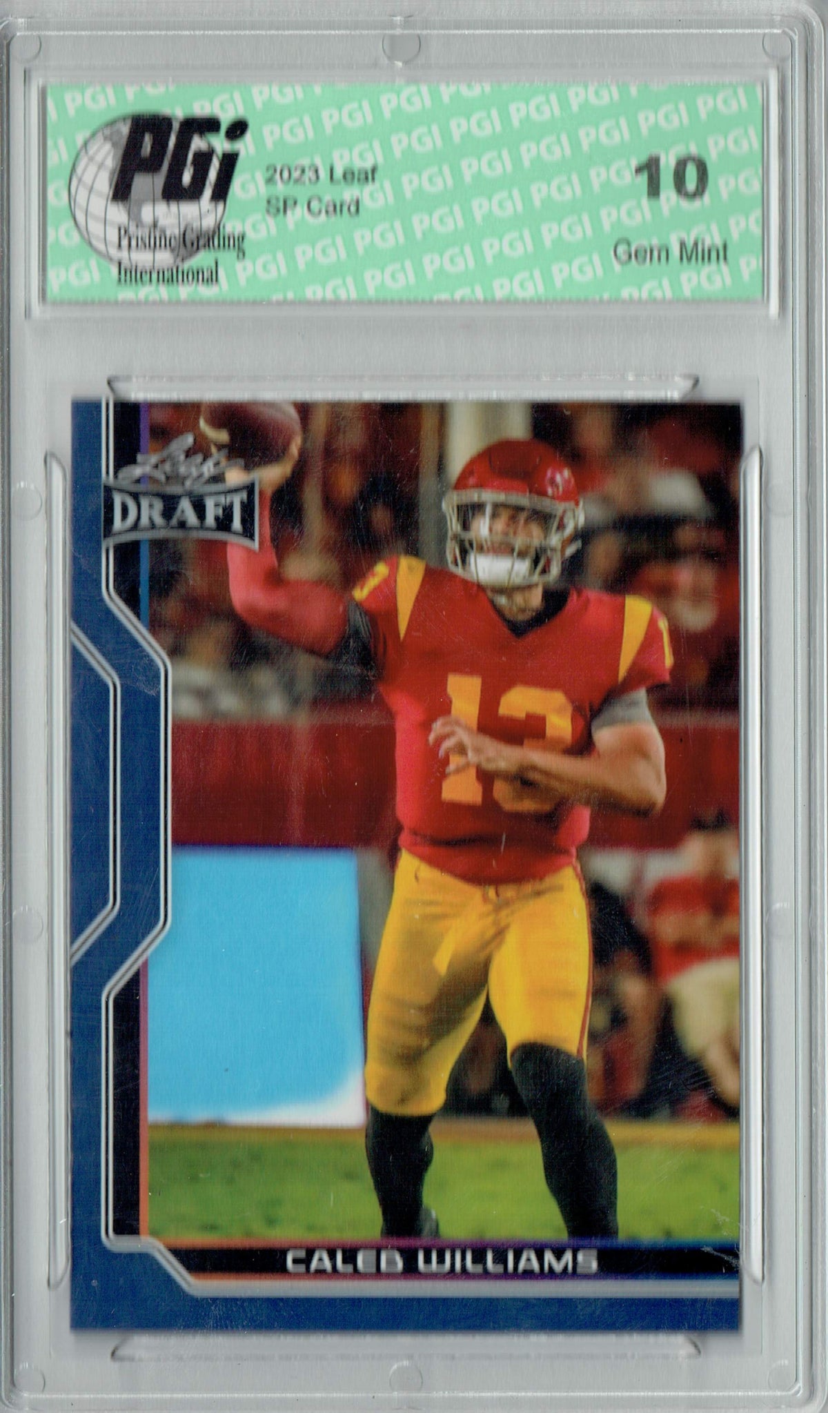 Caleb Williams 2023 Leaf Football #B1-2 Blue Special Edtn. Rookie Card ...