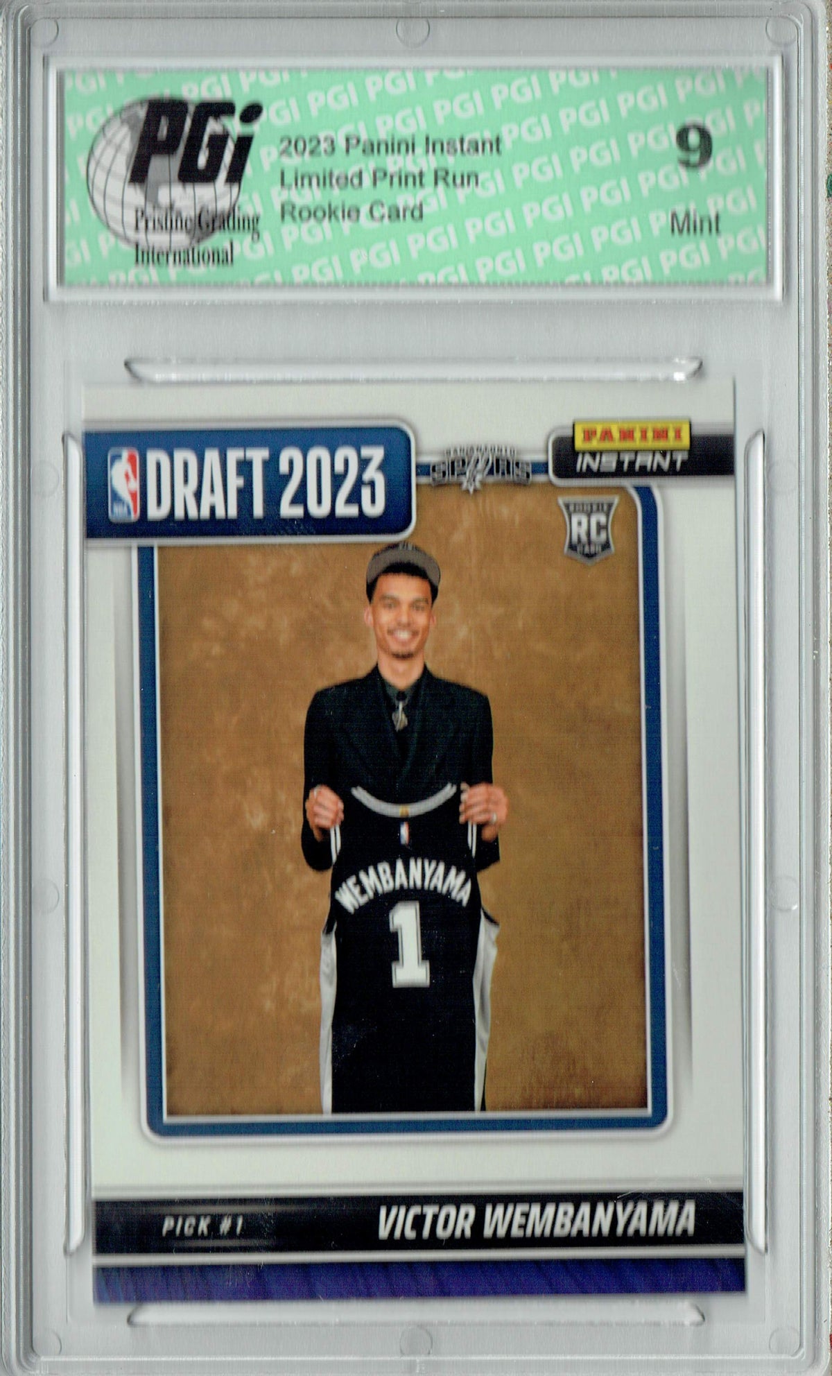 PGI 9 Victor Wembanyama 2023 Panini Instant #DN-1 NBA Draft Rookie Car ...