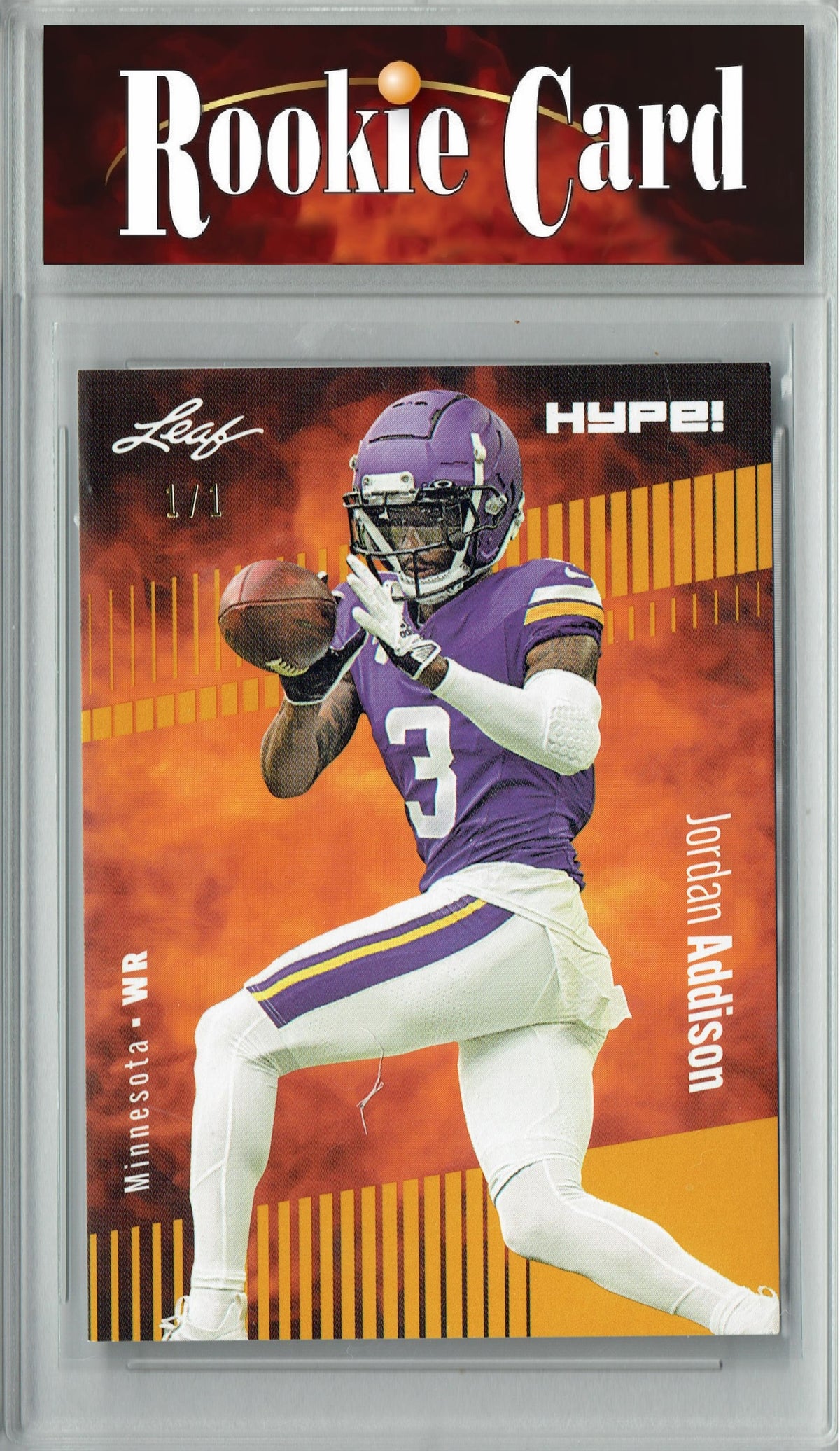 Certified Mint+ Jordan Addison 2023 Leaf HYPE! #127 Gold Blank Back #1 ...