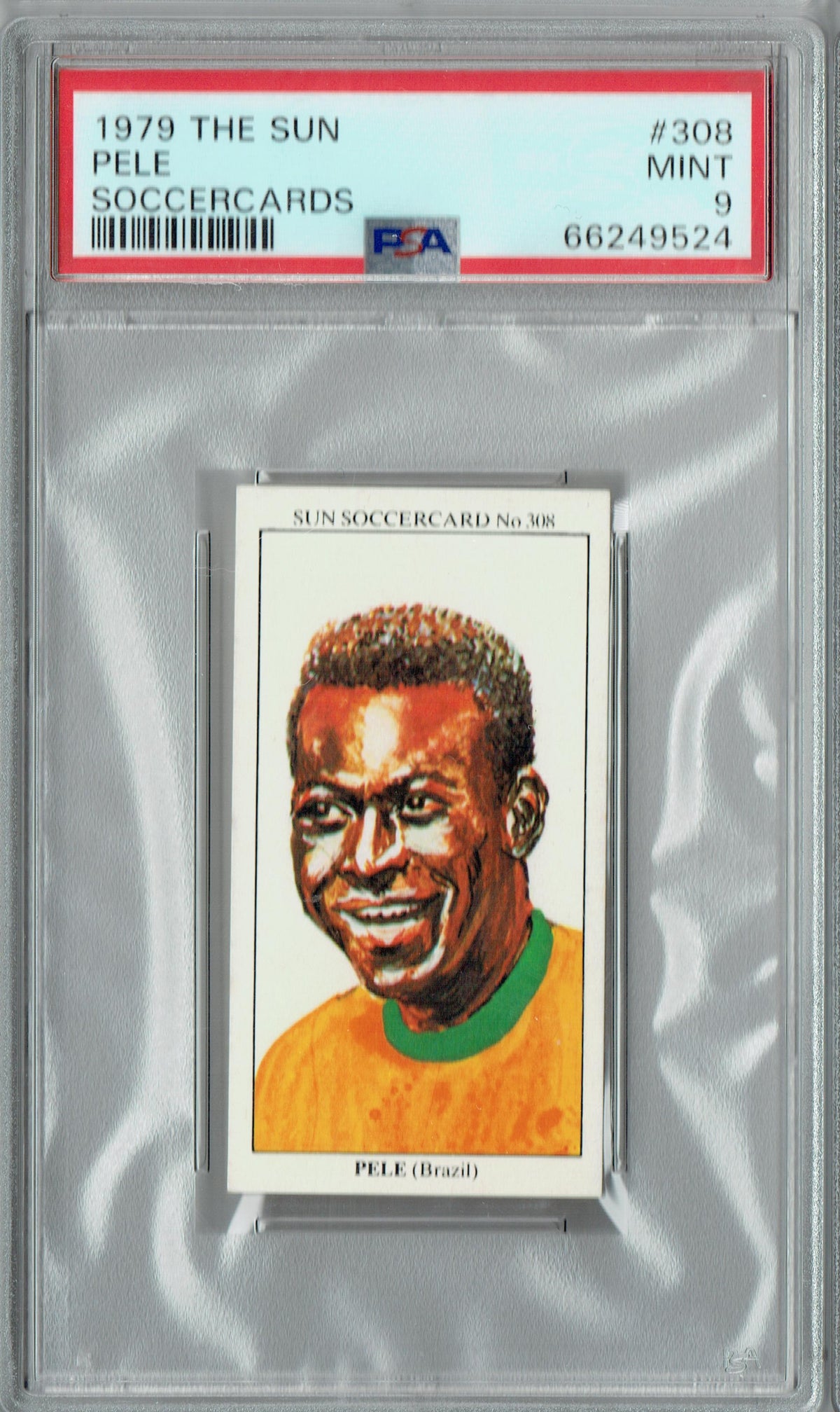 PSA 9 Pele 1979 The Sun #308 Soccercards Trading Card — Rookie Cards