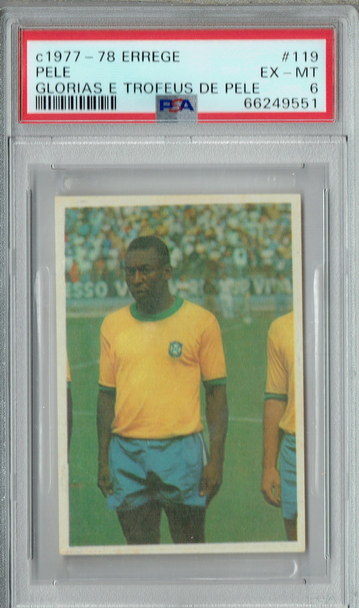 PSA 6 Pele 1977 Errege #119 Glorias E Trofeus De Pele Rare Trading Car ...