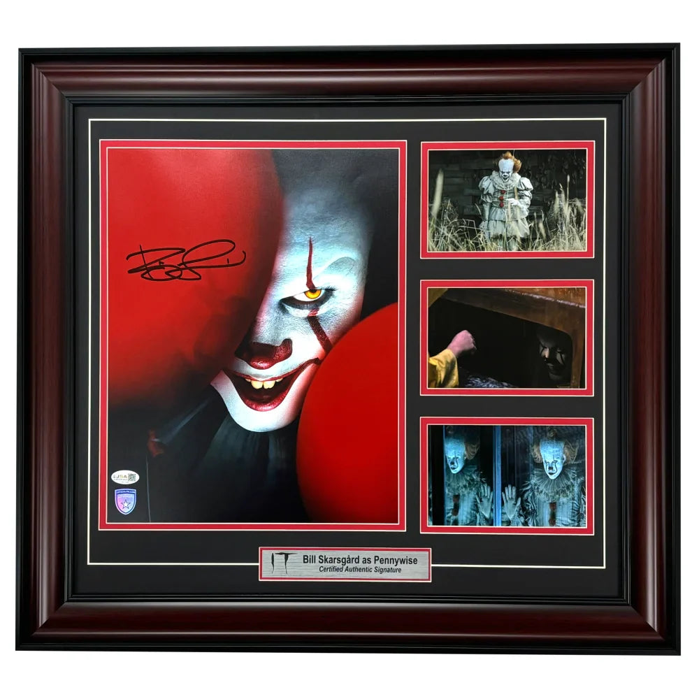 Bill Skarsgard Autographed Pennywise IT Movie 11x14 Photo Framed JSA C ...