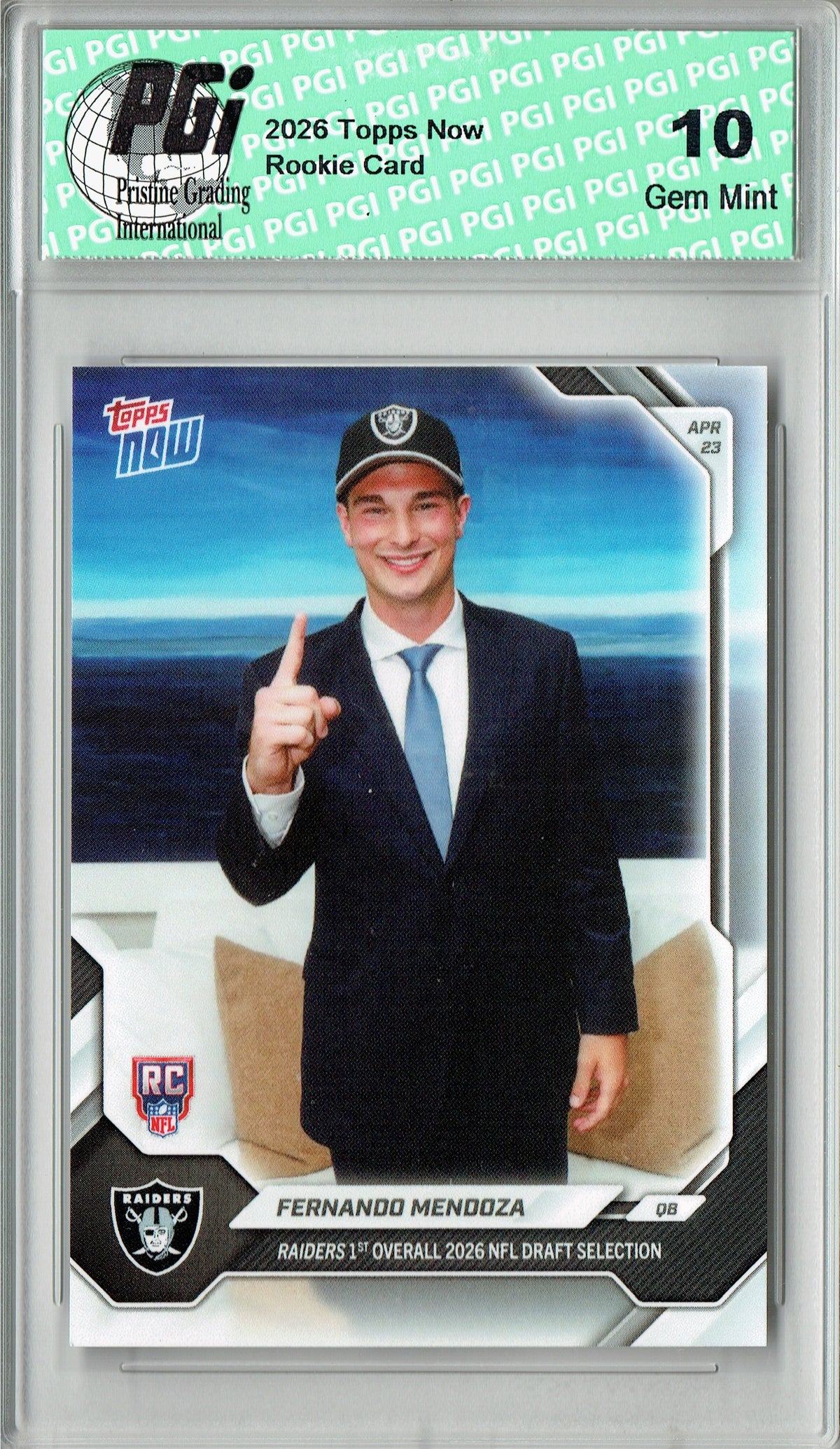 Fernando Mendoza Rookie Card Las Vegas Raiders Football Trading Card P ...