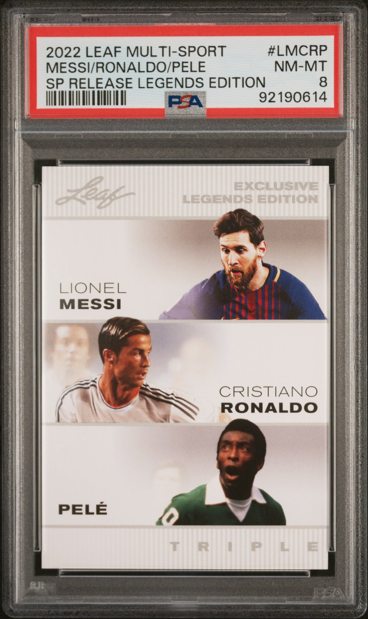 PSA 8 Pele 2022 Leaf Special Release #LMCRP The Triple Rare Trading Ca ...