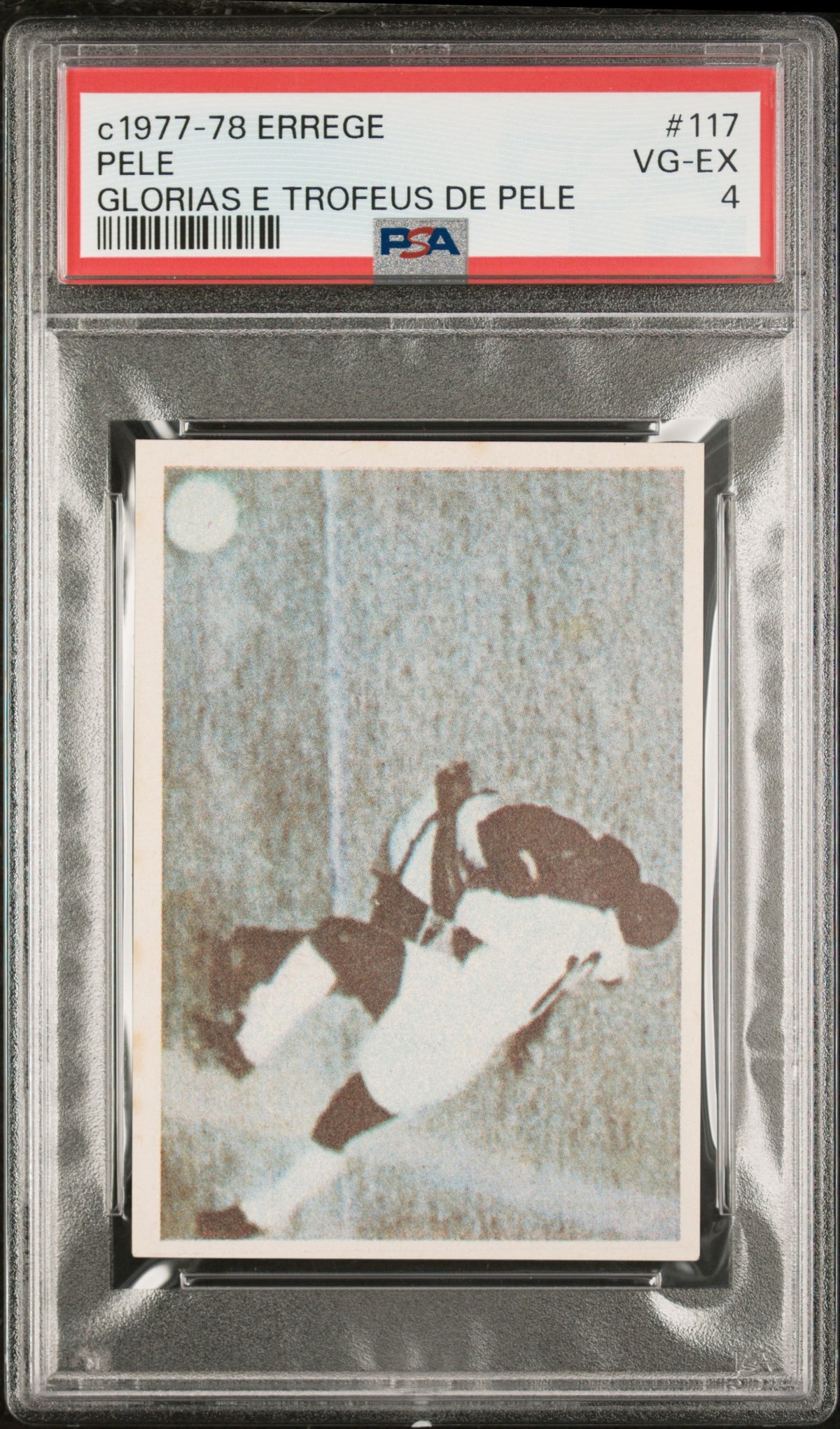 PSA 4 VG-EX Pele 1977 Errege #117 Rare Trading Card Glorias e Trofeus ...