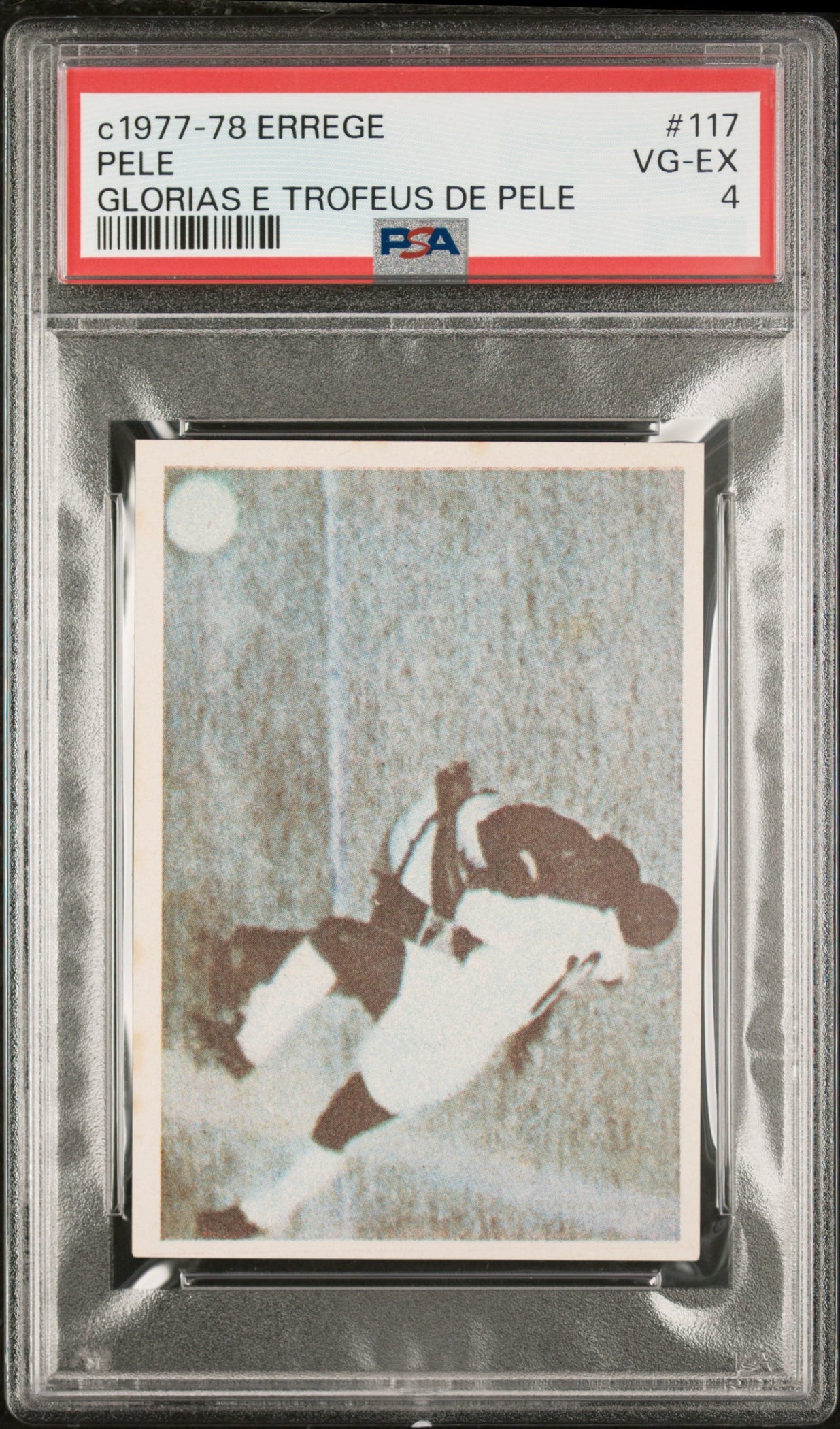 PSA 4 VG-EX Pele 1977 Errege #117 Rare Trading Card Glorias e Trofeus ...