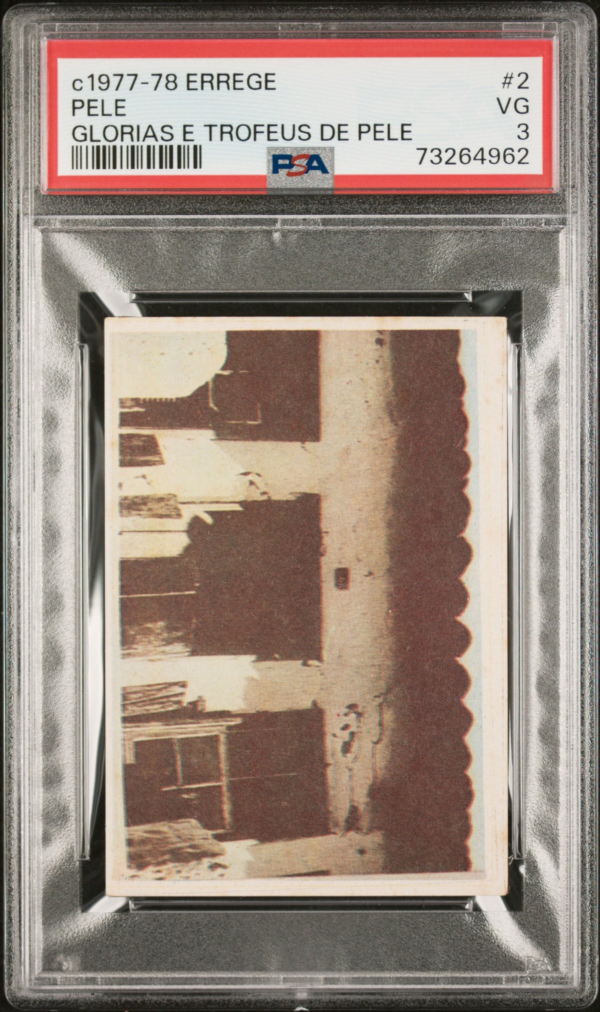 PSA 3 VG Pele 1977 Errege #2 Rare Trading Card Glorias e Trofeus de Pe ...