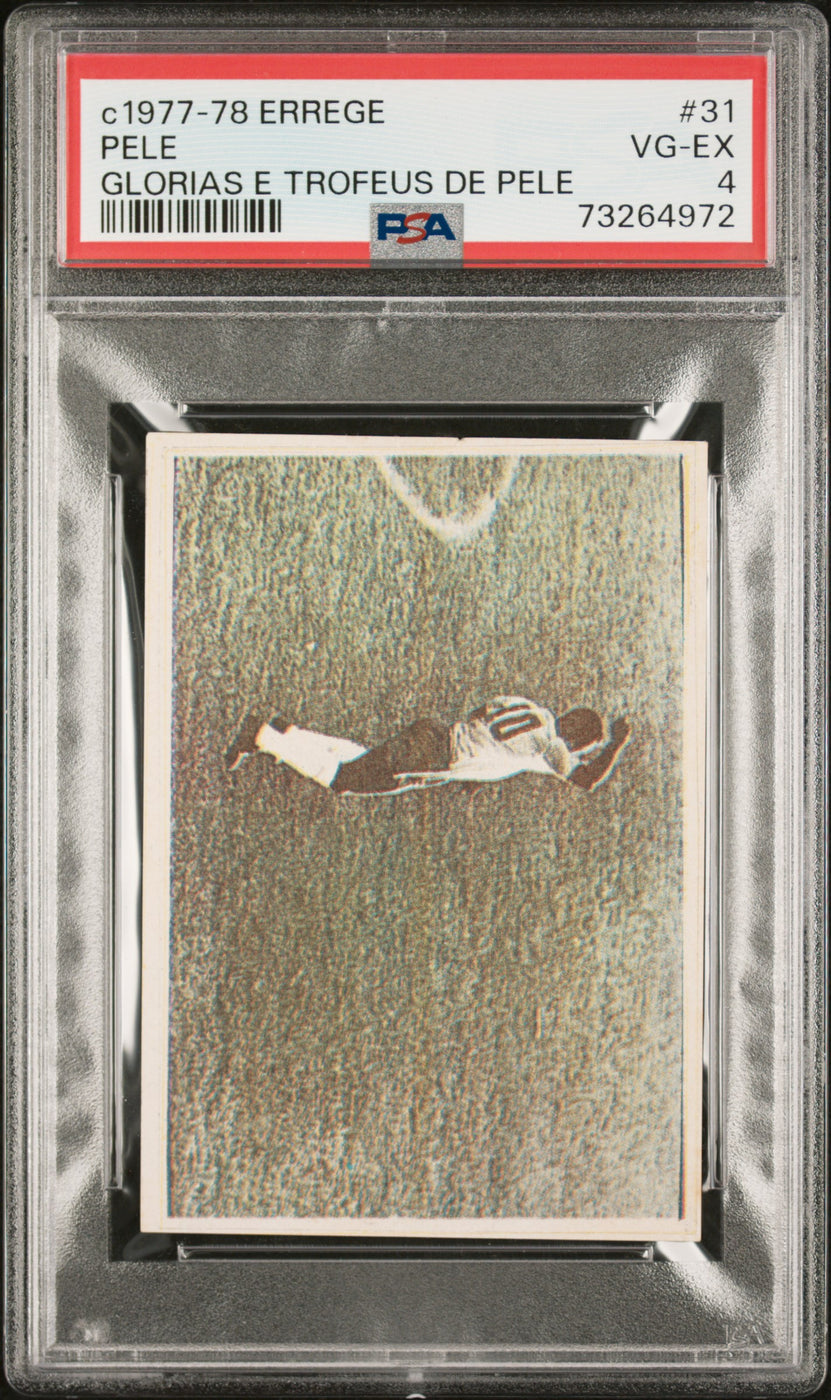 PSA 4 VG-EX Pele 1977 Errege #31 Rare Trading Card Glorias e Trofeus d ...