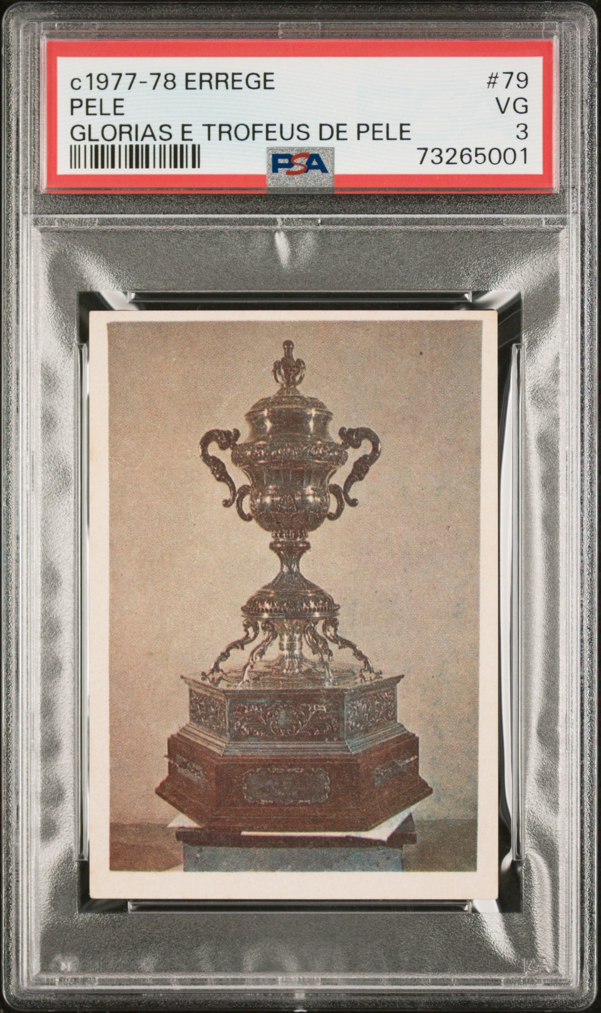 PSA 3 VG Pele 1977 Errege #79 Rare Trading Card Glorias e Trofeus de P ...