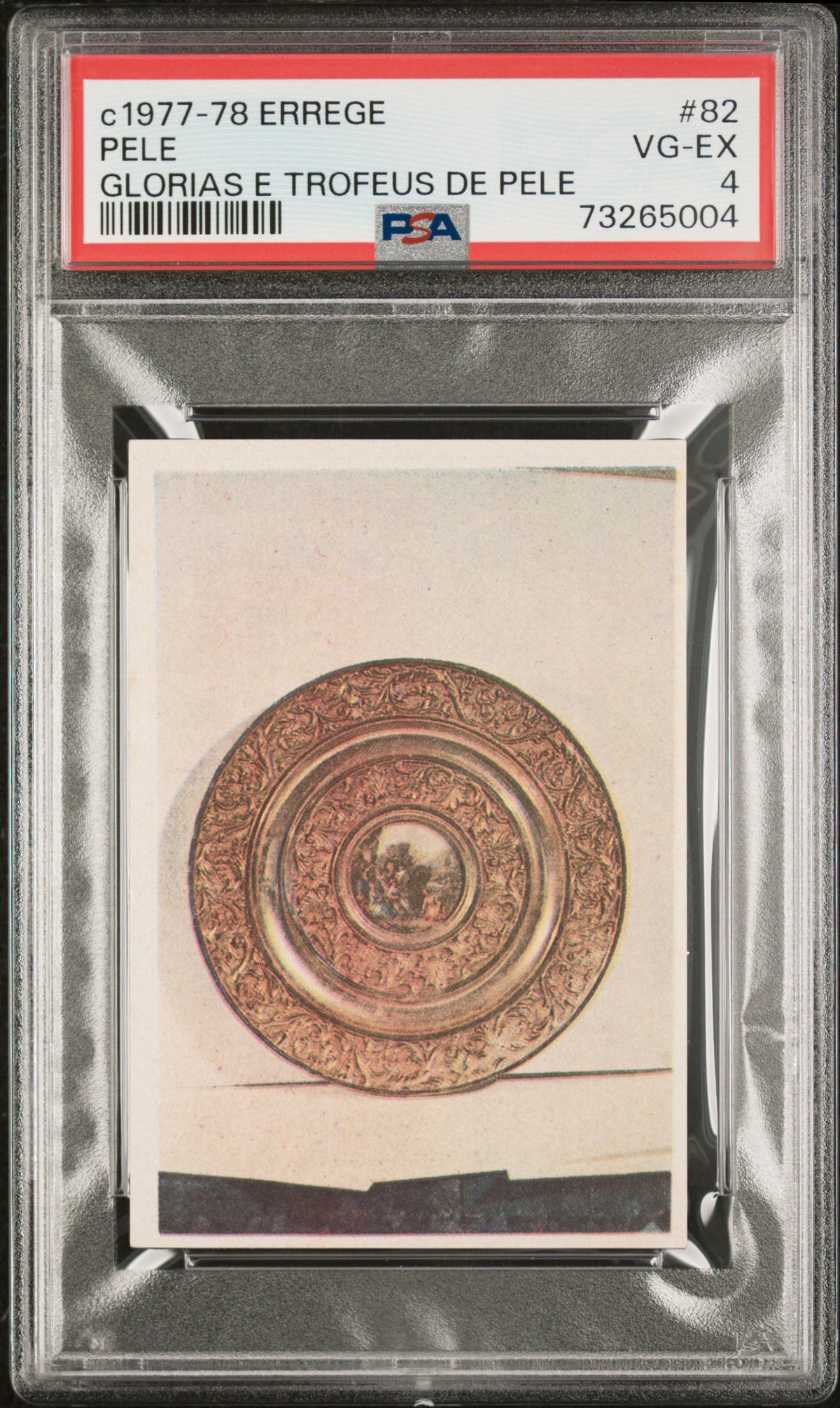 PSA 4 VG-EX Pele 1977 Errege #82 Rare Trading Card Glorias e Trofeus d ...