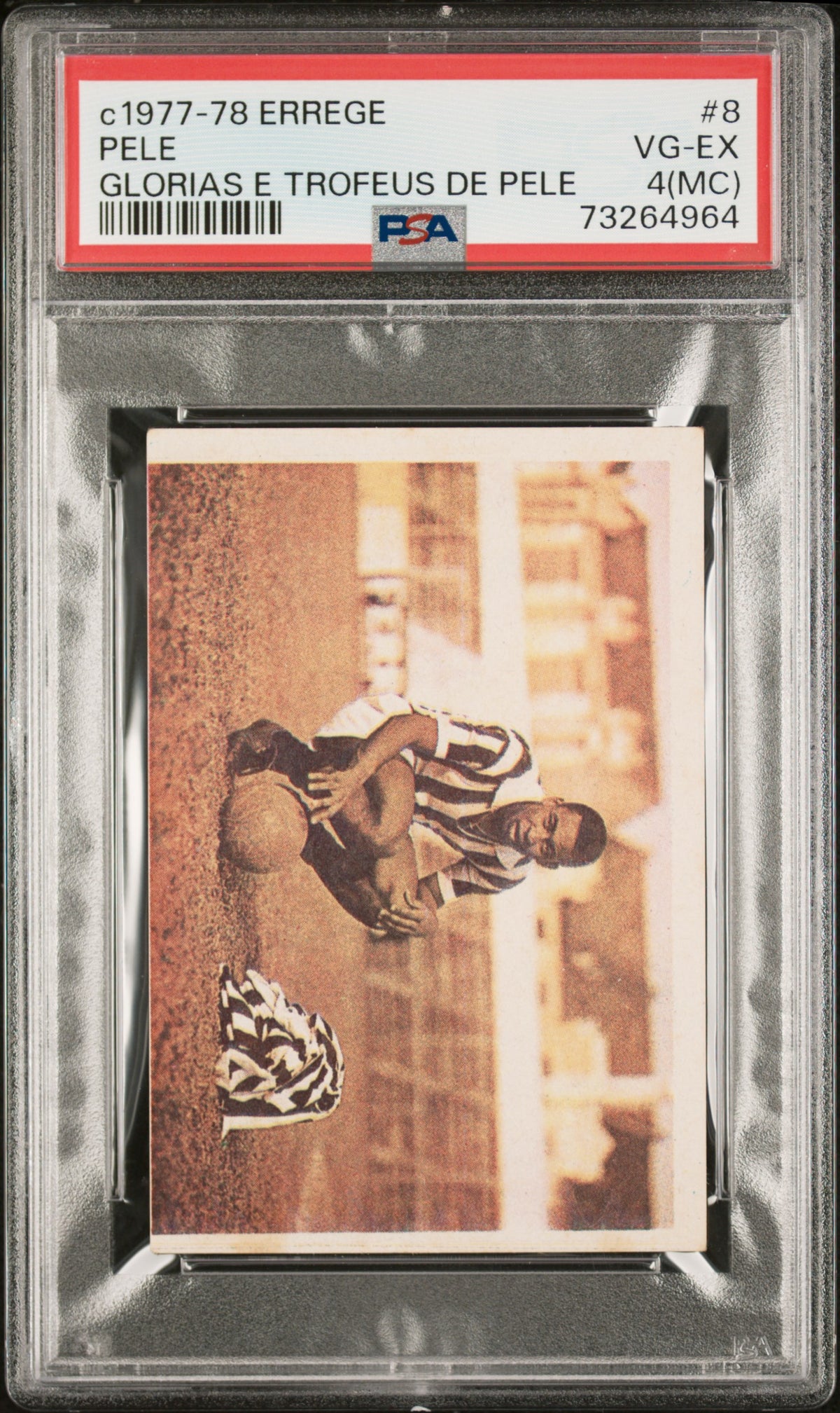 PSA 4 VG-EX Pele 1977 Errege #8 Rare Trading Card Glorias e Trofeus de ...
