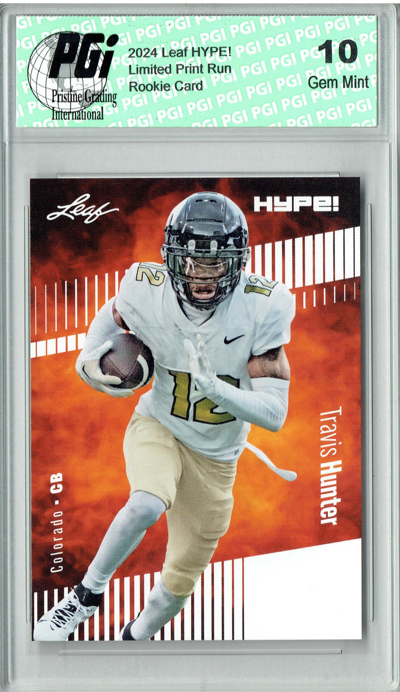 Travis Hunter 2024 Leaf Hype #157 Only 5000 Made Rookie Card PGI 10 ...