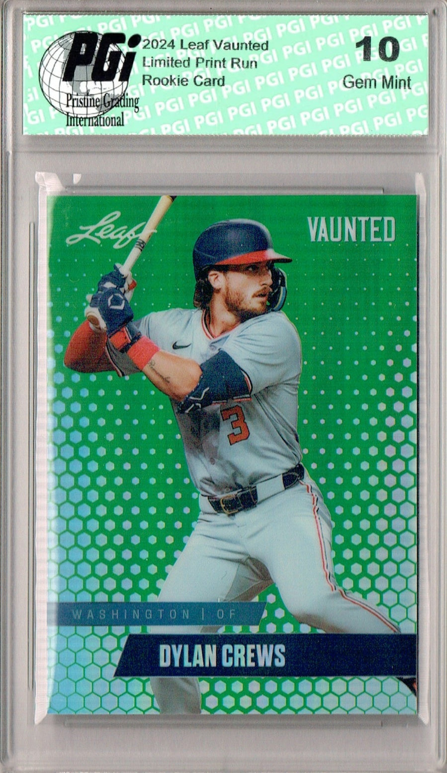 Dylan Crews 2024 Leaf Vaunted Metal #VM-08 Green 5 Made Rookie Card PG ...