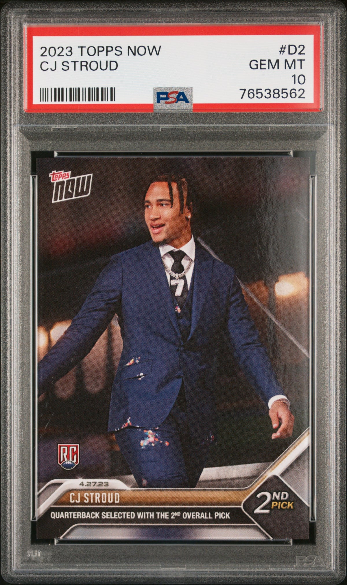 PSA 10 GEM-MT CJ Stroud 2023 Topps Now #D2 Rookie Card Draft Night ...