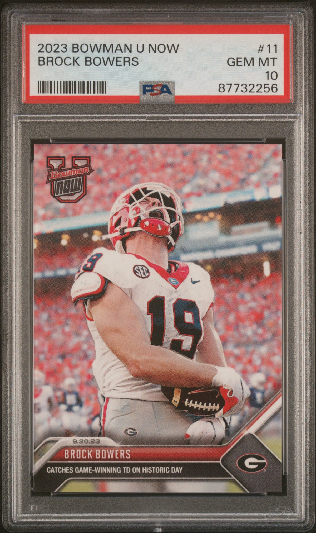 PSA 10 Brock Bowers 2023 Bowman University Now #11 Top Draft Pick Rook ...