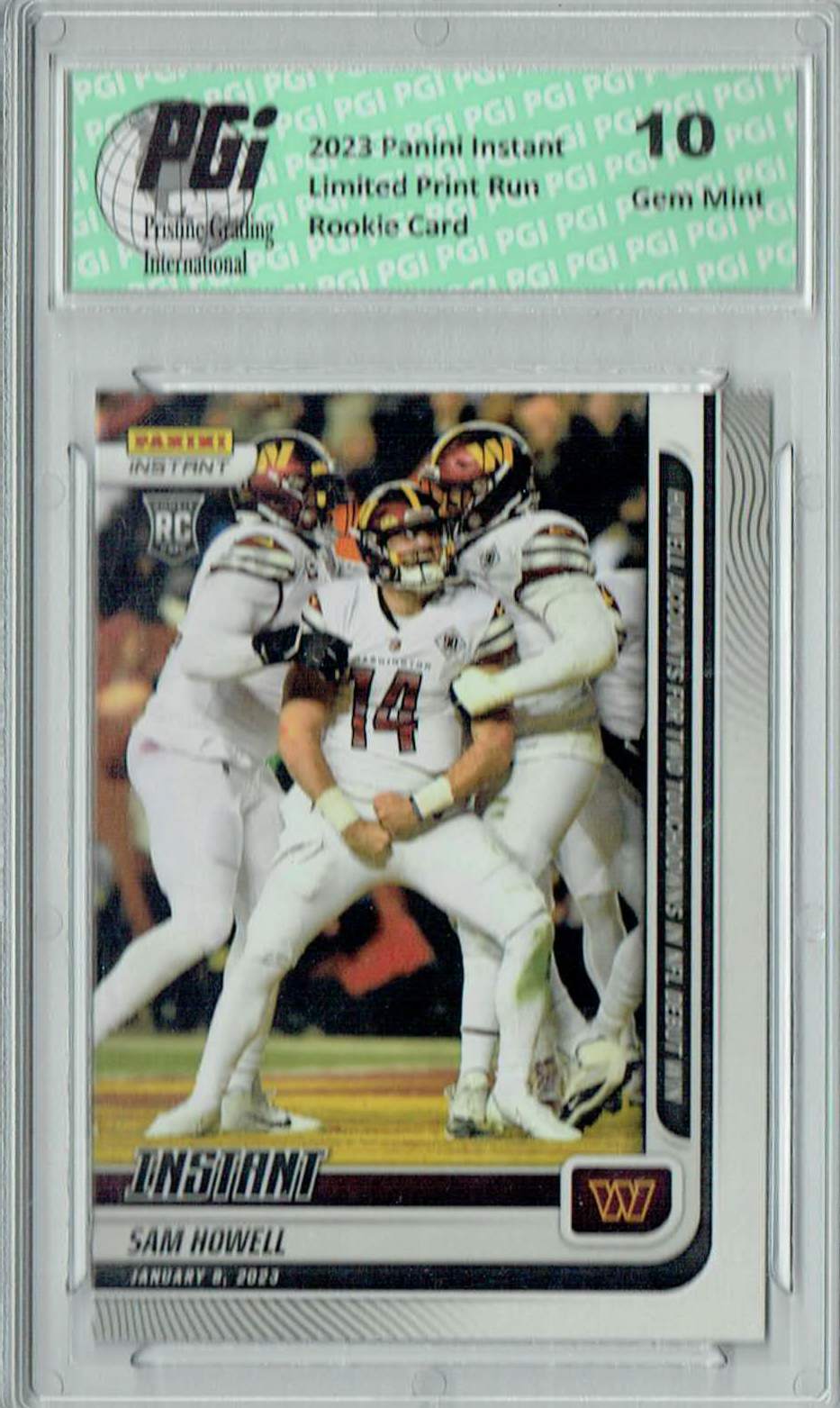 Sam Howell 2023 Panini Instant #187 1 of 284 Rookie Card PGI 10 ...
