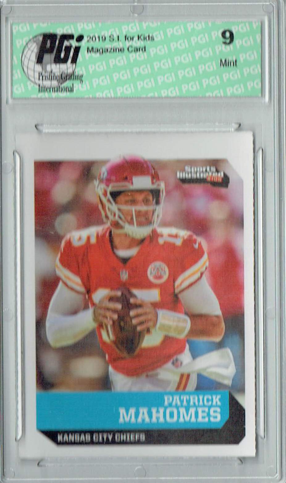 PGI 9 Patrick Mahomes 2019 S.I. for Kids #842 Kansas City Chiefs Tradi ...