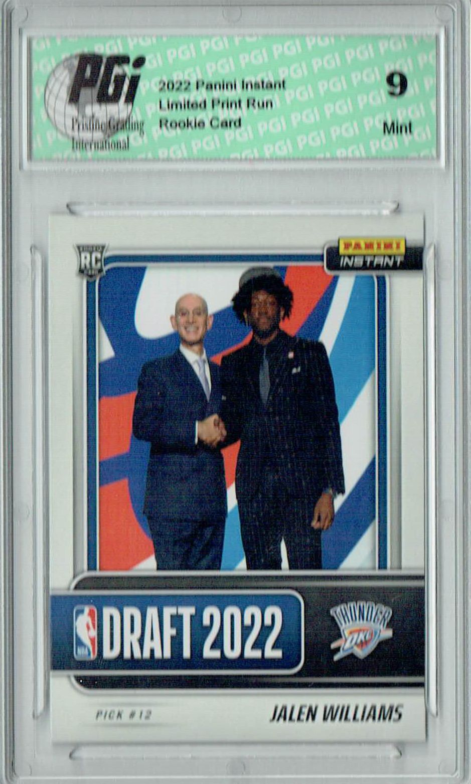 PGI 9 Jalen Williams 2022 Panini Instant #DN12 Draft Night 1/693 Rooki ...