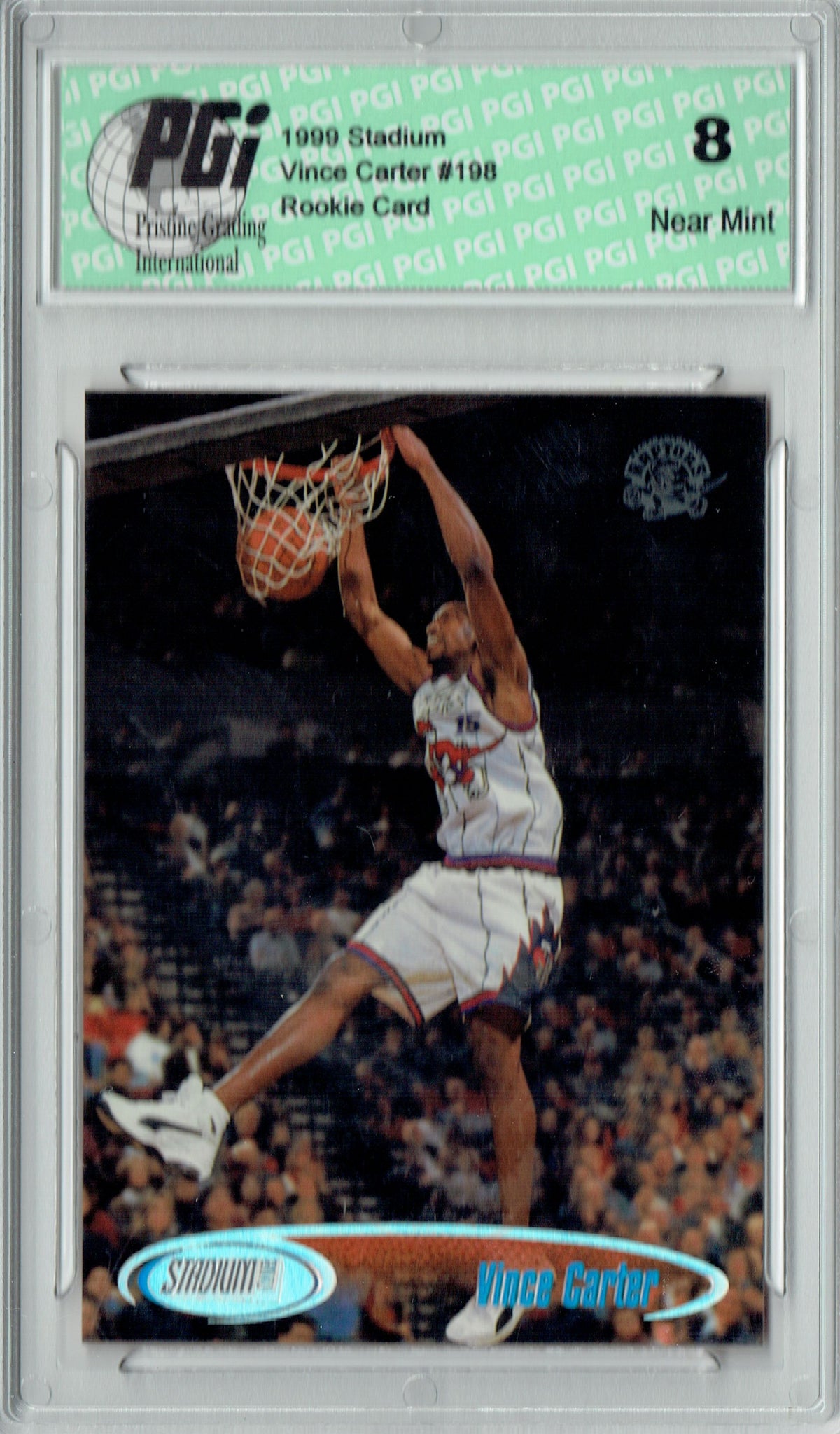 PGI 8 Vince Carter 1998-99 Stadium Club #198 Rookie Card — Rookie Cards