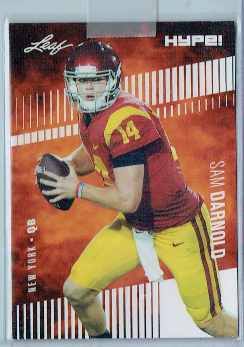 Mint Sam Darnold 2018 Leaf HYPE! #4 Only 5000 Made! Rare Rookie Card ...