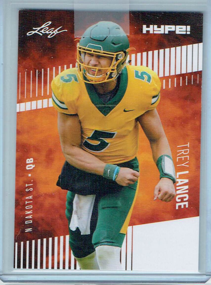 Mint Trey Lance 2021 Leaf HYPE! #51 Only 5000 Made! Rare Rookie Card ...