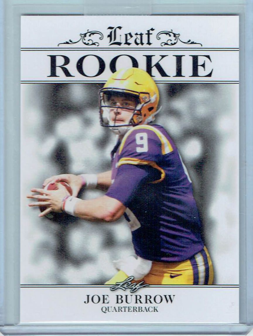Mint Joe Burrow 2020 Leaf Exclusive #2 Only 5000 Made! Rare Rookie Car ...