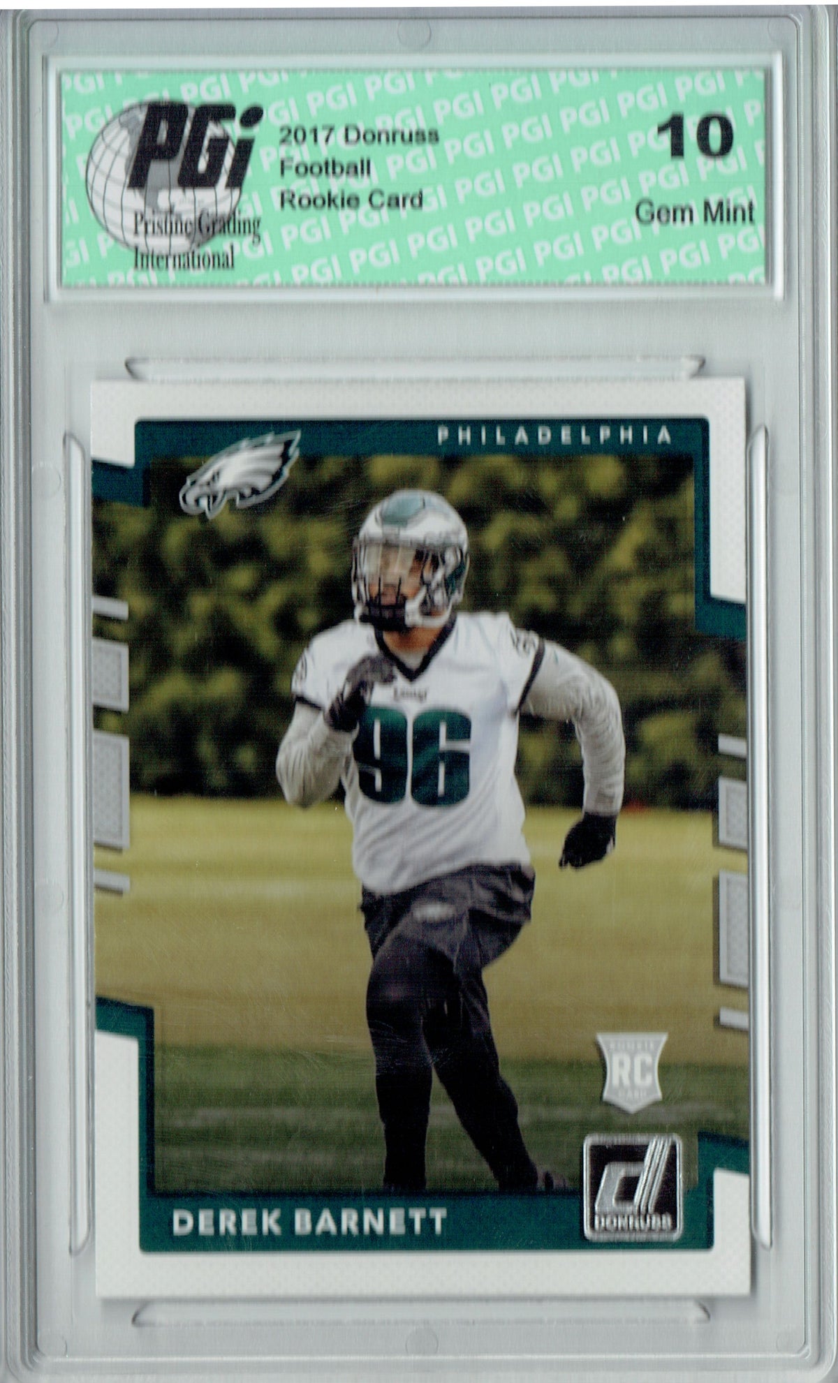 Derek Barnett 2017 Donruss #358 Rookie Card PGI 10 — Rookie Cards