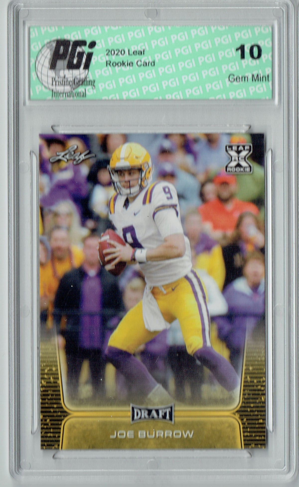 Joe Burrow 2020 Leaf Draft Gold #1 Gem Mint Rookie Card PGI 10 — Rookie ...