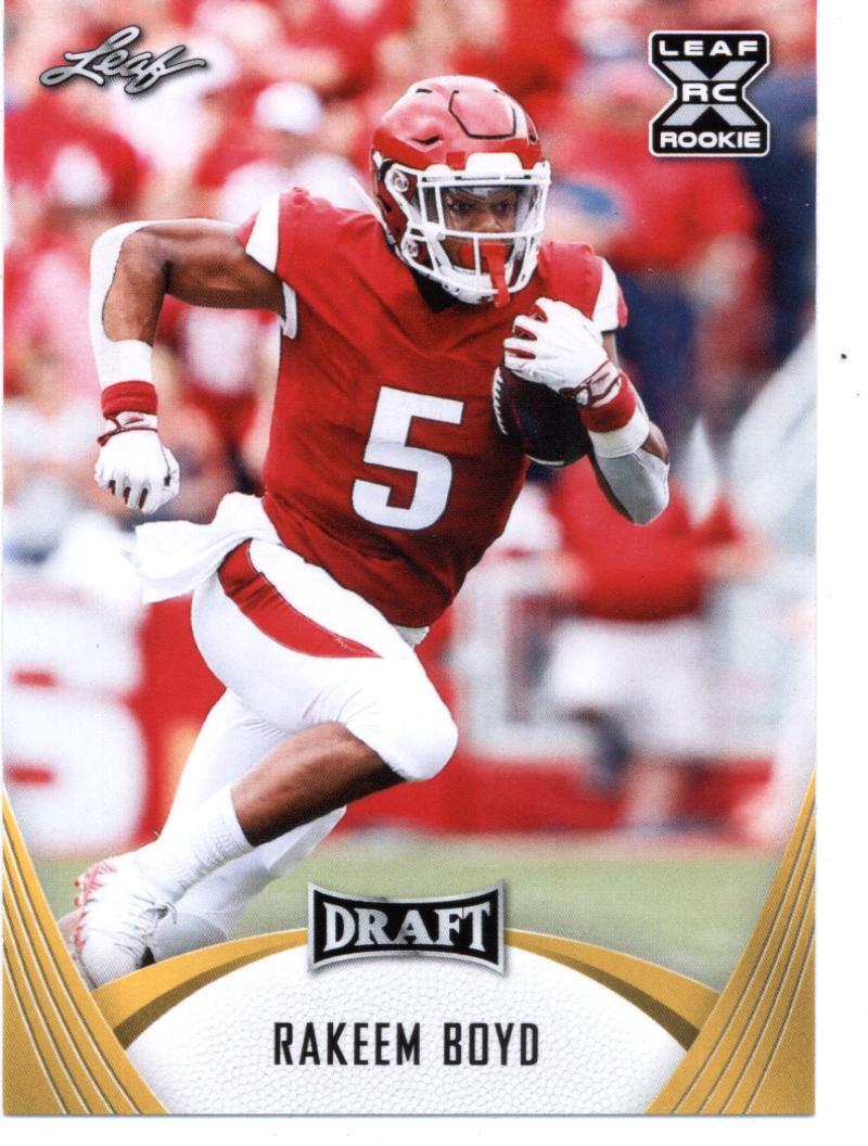 25) GOLD Rookie Card Investor lot Rakeem Boyd 2021 Leaf Football #22 ...