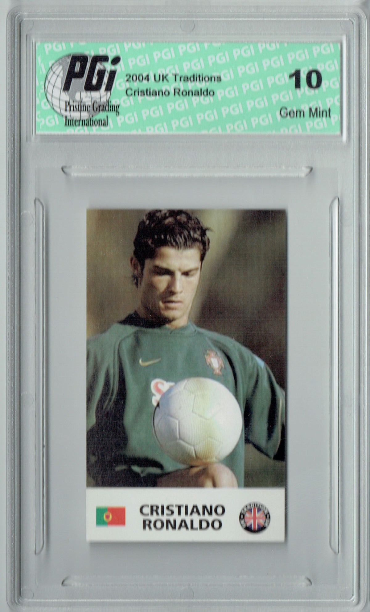 Cristiano Ronaldo 2004 U.K. Traditions #1 Rookie Card PGI 10 — Rookie Cards